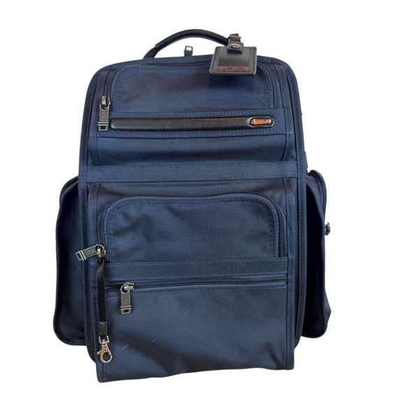 Tumi | Bags | Tumi Navy Blue Nylon Knapsack | Poshmark